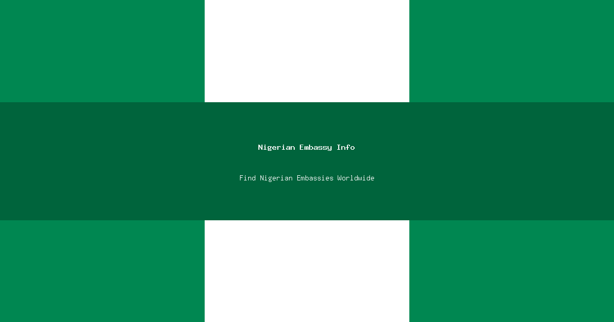Nigerian Embassy Washington DC USA 2026 - Address, Services & Contact ...